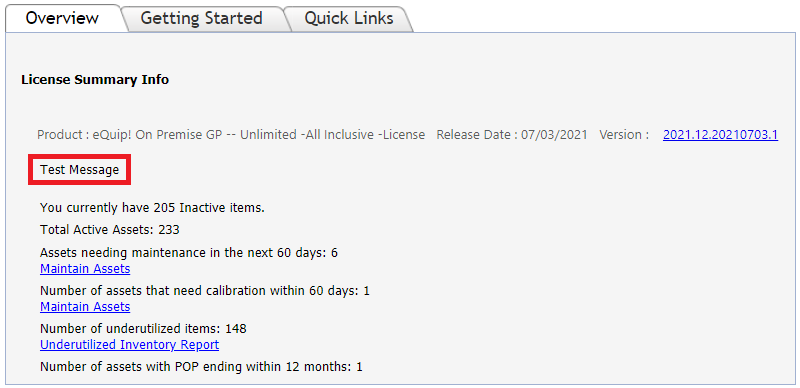 How to create system messages in eQuip.